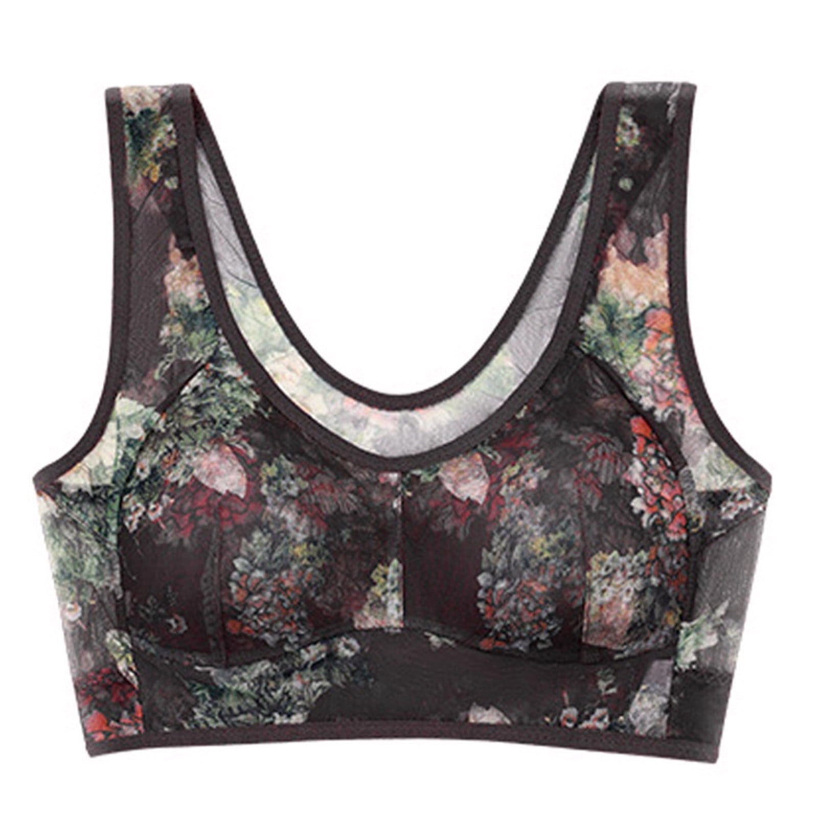 OJSFQUFP Bras for Women Cute Black Lace Bra Plus Size Bra Women ...