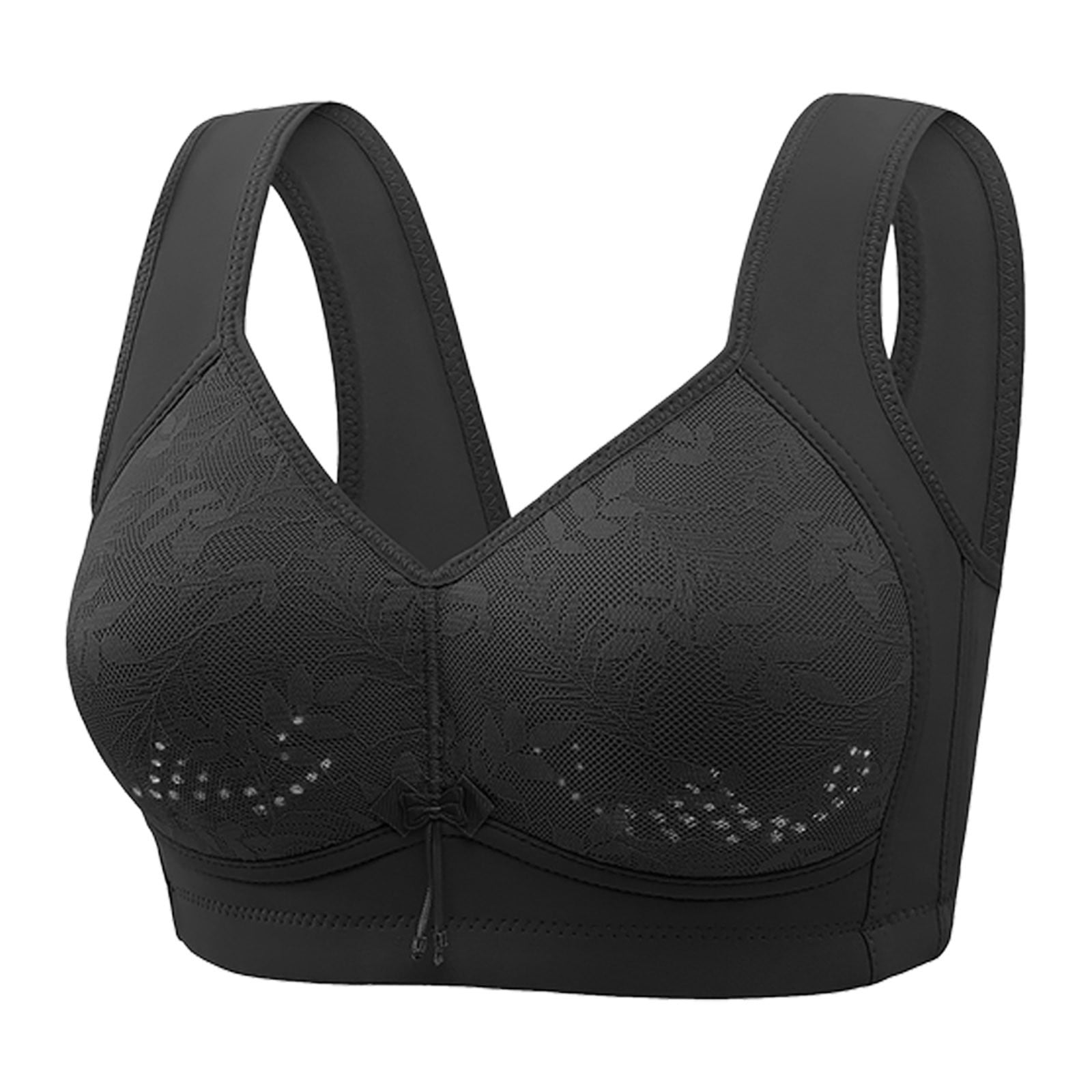 OJSFQUFP Brasier Para Mujer Black Women's Wireless Bra with Seamless ...
