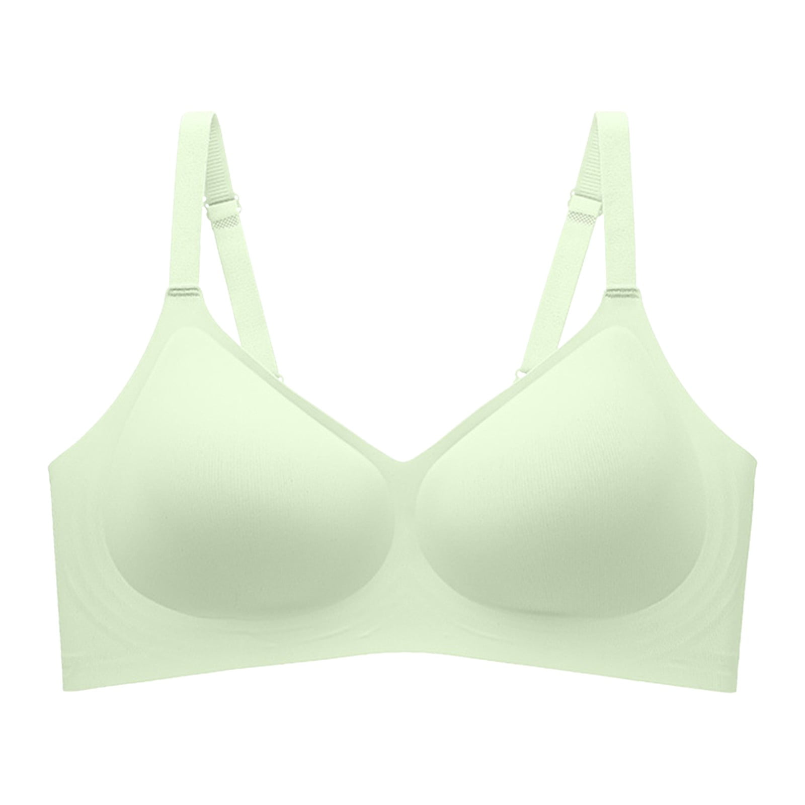 OJSFQUFP Cozy Bra Mint Green Comfortable Seamless Full Coverage Bra for ...