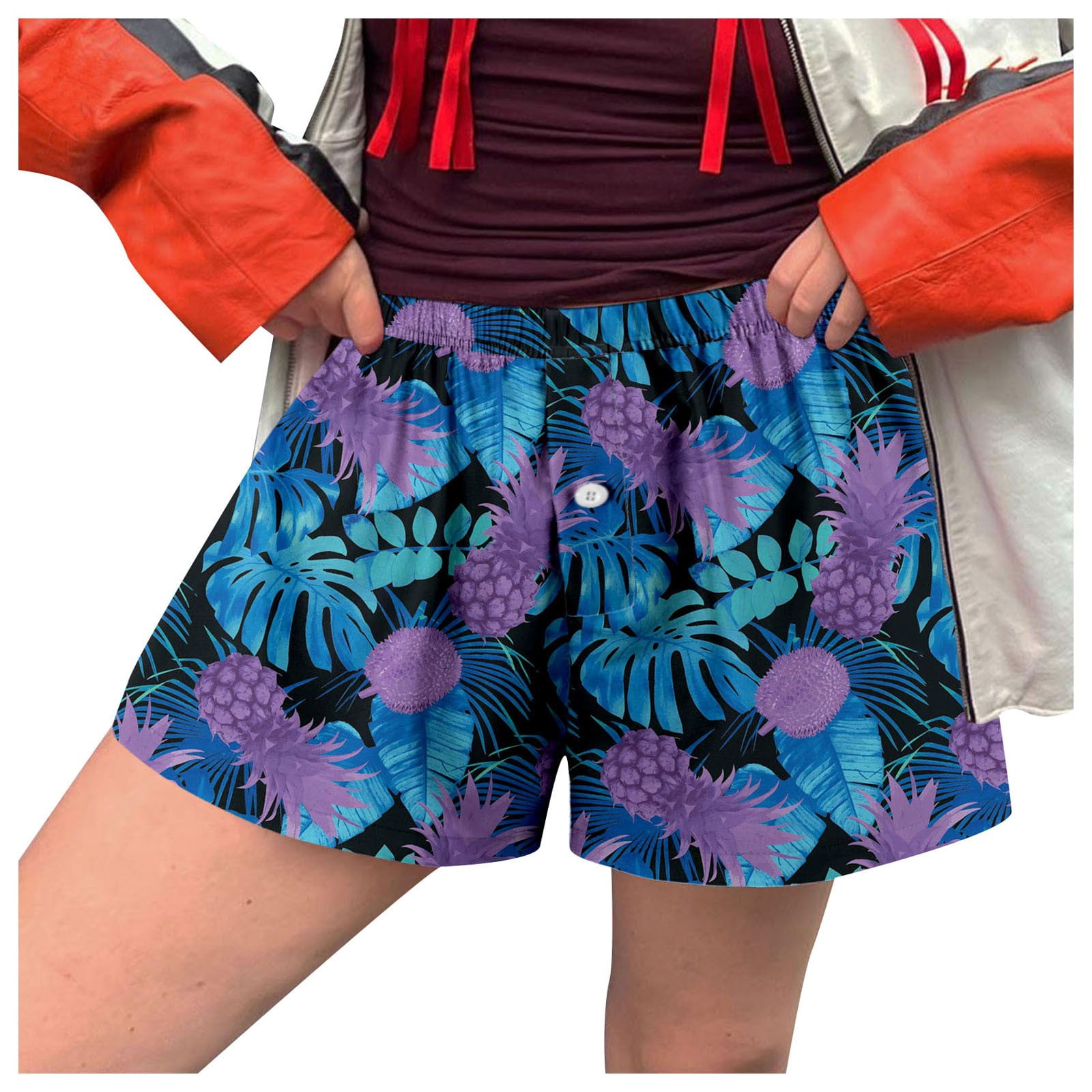 OJSFQUFP Dress Pants for Women Dark Blue Workout Shorts Women Cute Soft ...