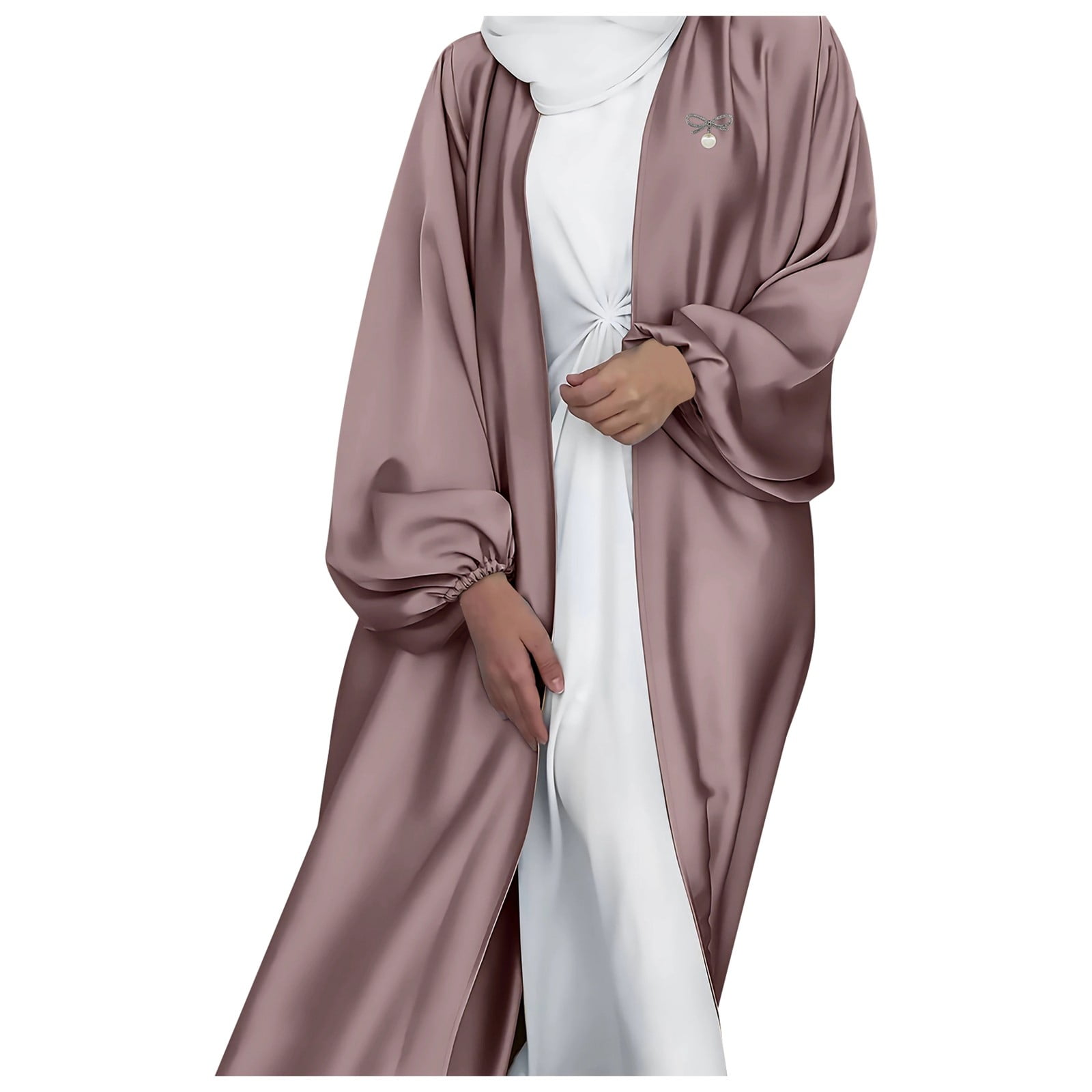 OJSFQUFP Tea Party Attire Rose Gold Women Solid Color Fashion Elegant ...