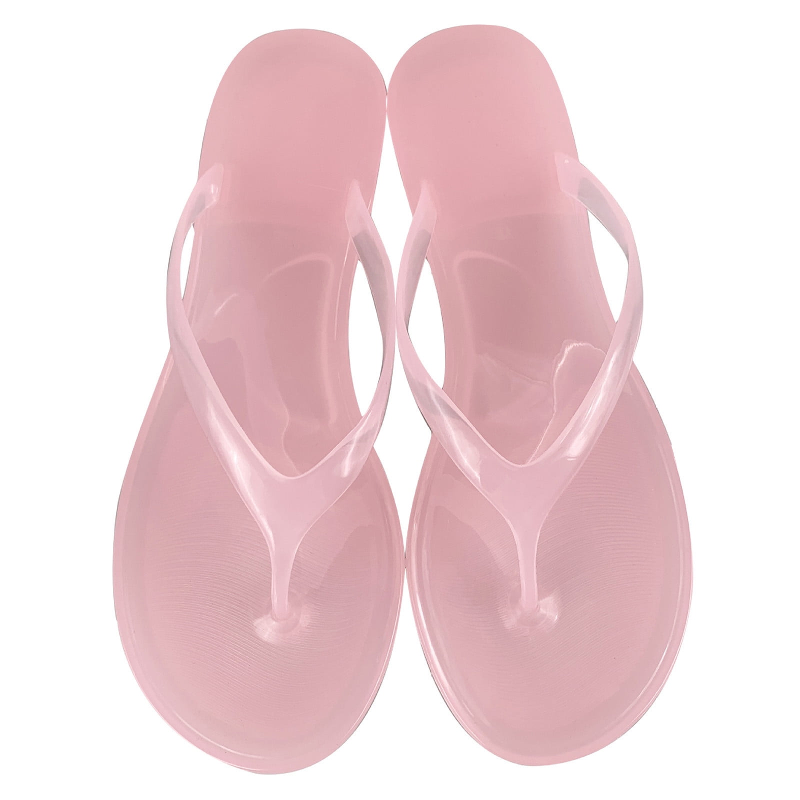OJSFQUFP Womens Comfort Sandals Ladies Summer Transparent Jelly Flat ...