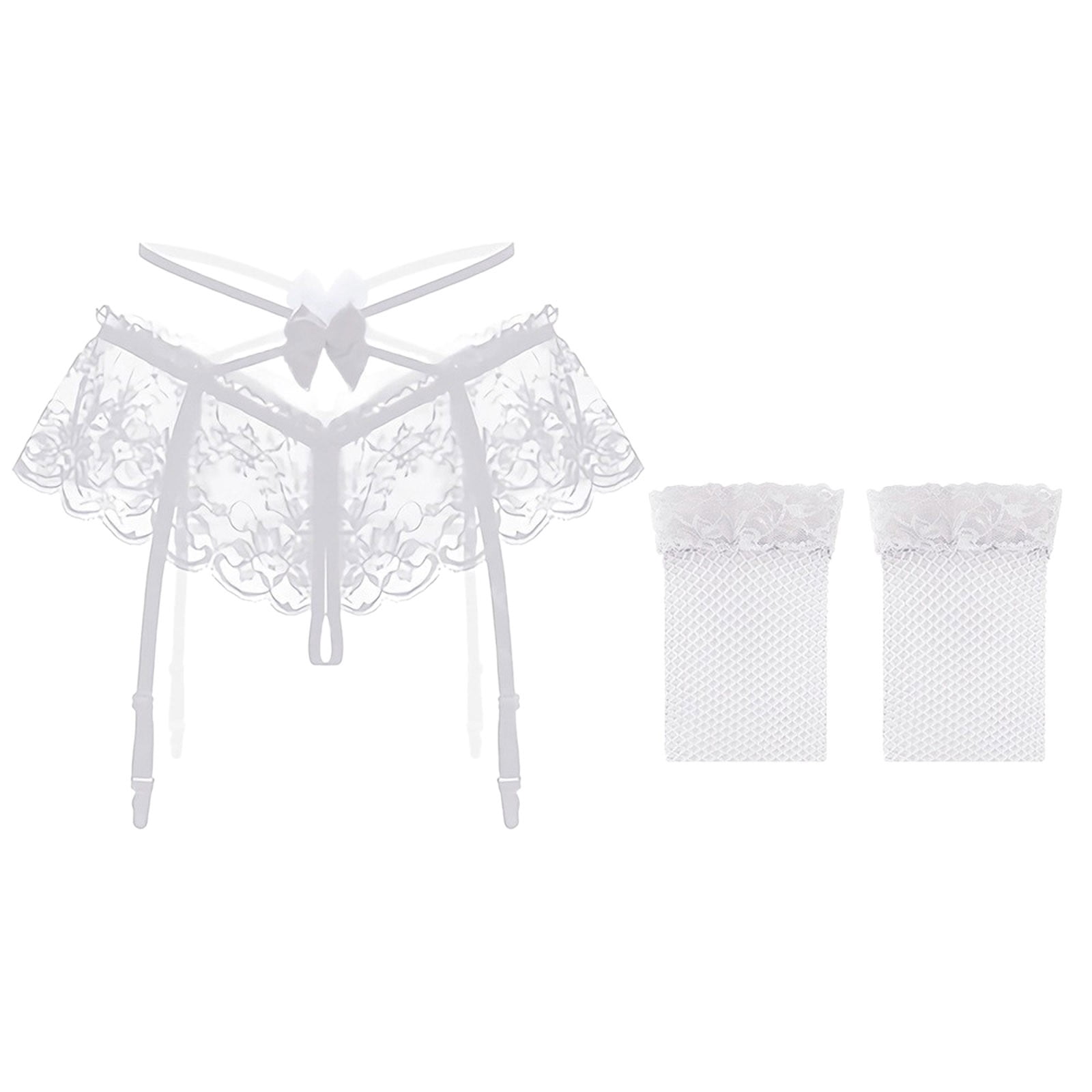 OJSFQUFP Womens Cotton Panties Beige Ladies Lace Flower Thin Waist Belt ...