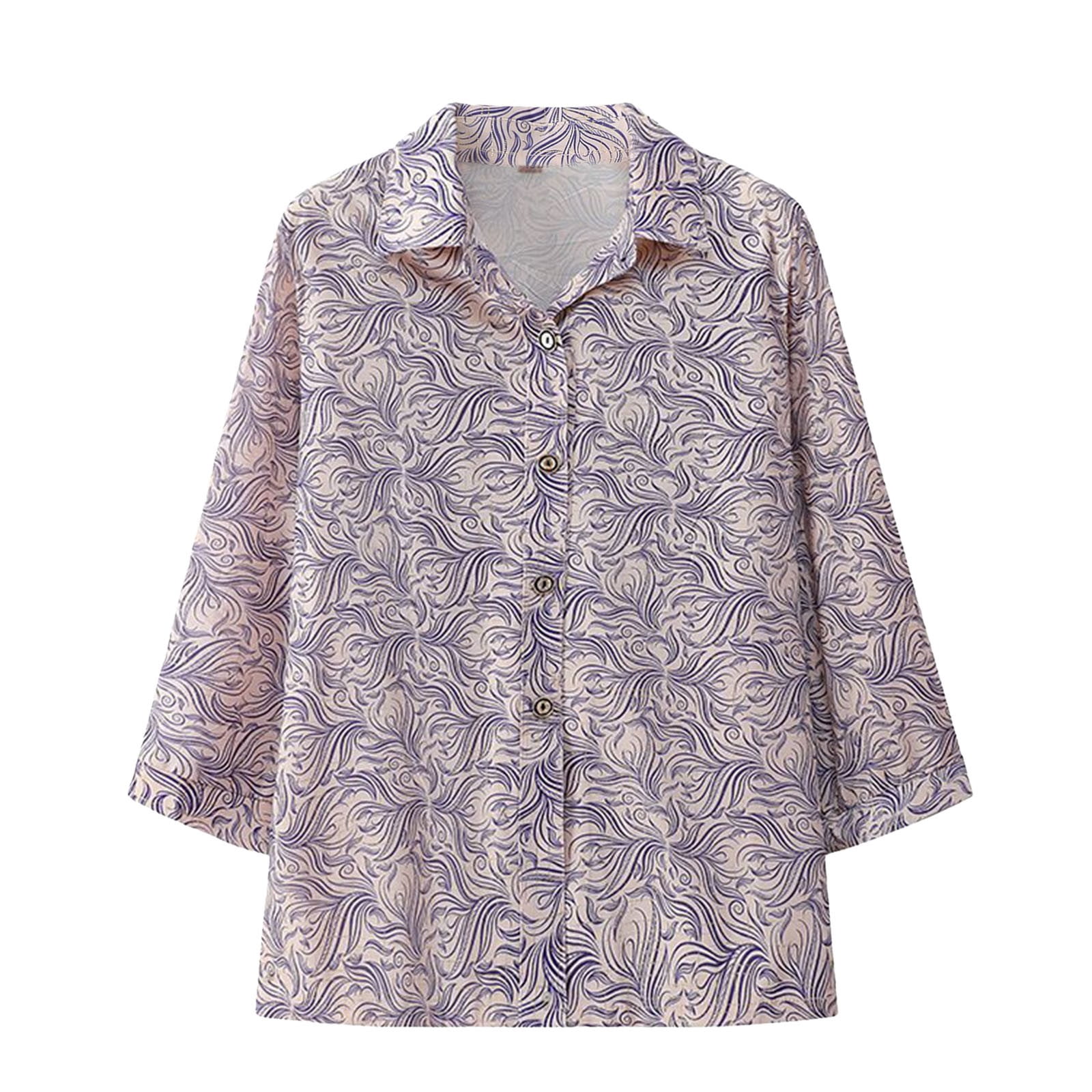 OJSFQUFP Work Shirts for Women Business Casual Purple Spring Dress ...