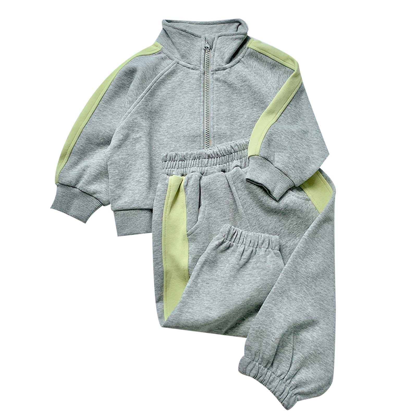 OJinShaWanO Neon Outfit Children Tracksuit Zip up Athletic Jacket and ...