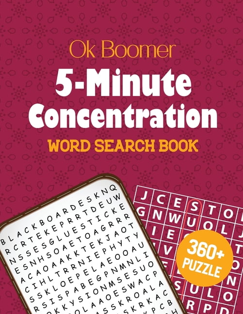 OK Boomer 5-Minute Concentration Word Search Book: 360+ Christmas Word ...