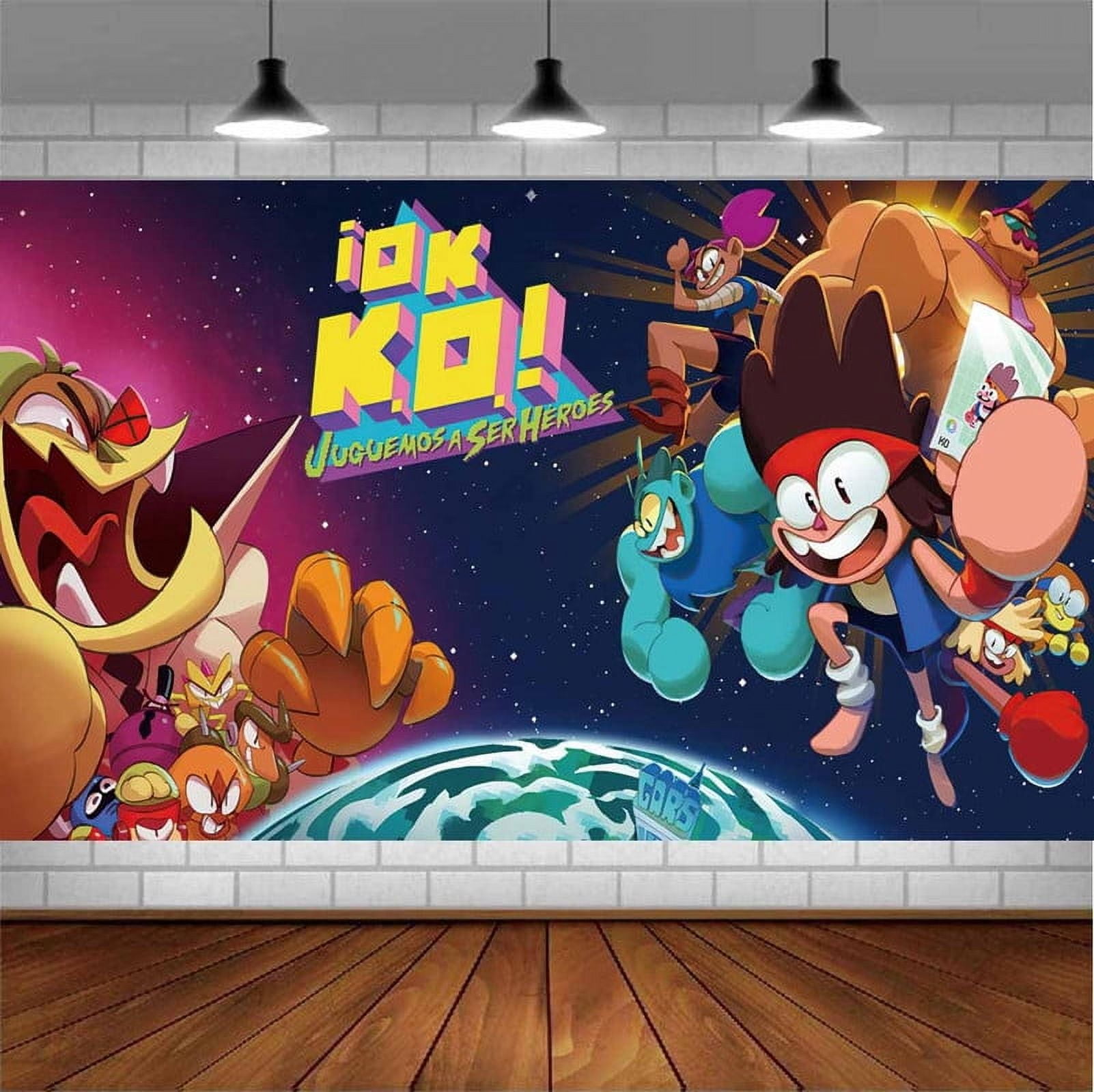 OK K.O Backdrop Banner Party Supplies Poster Movie Theme Background for ...