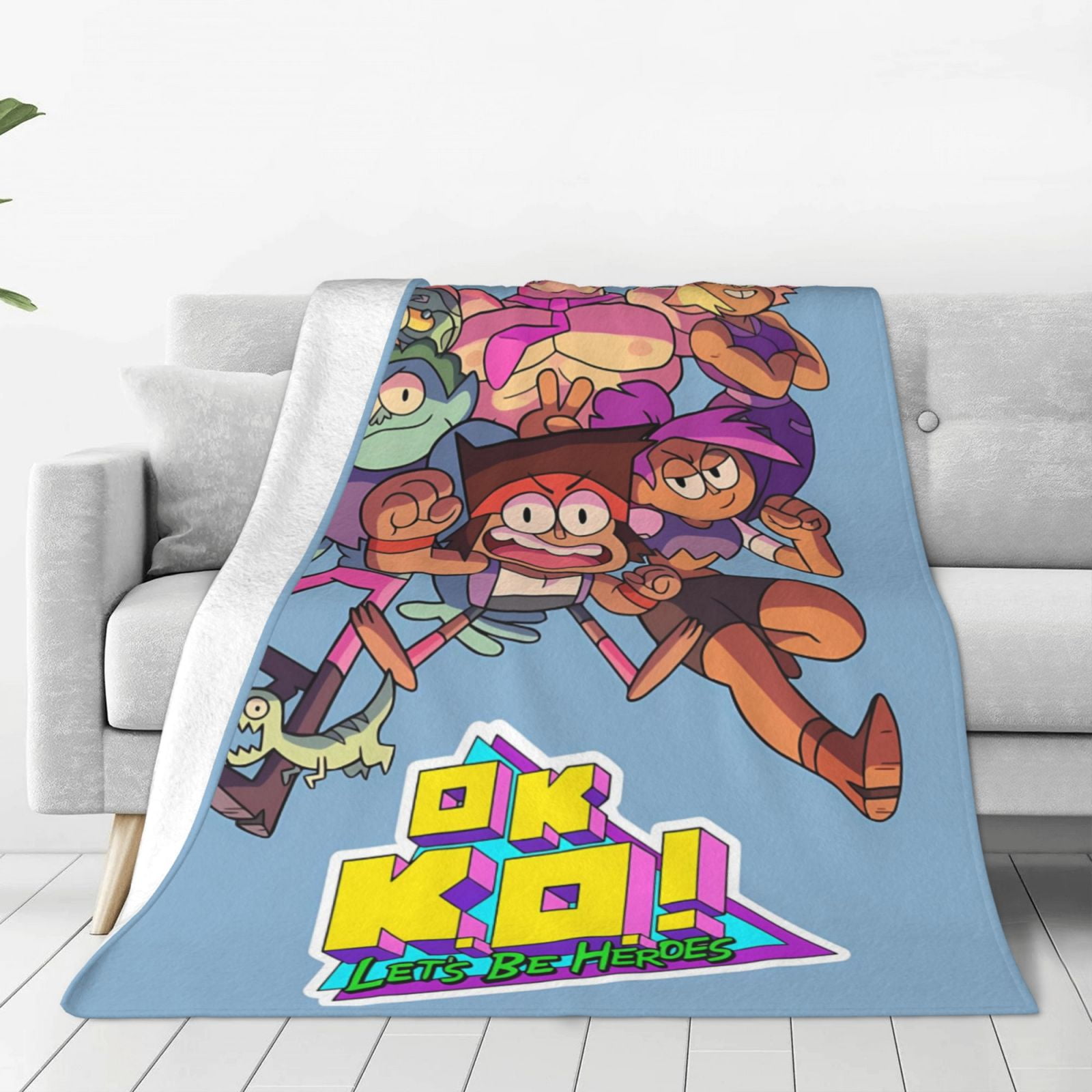 OK K.O.! Let'S Be Heroes Throw Blanket Couch Bed Sofa Soft Lightweight ...