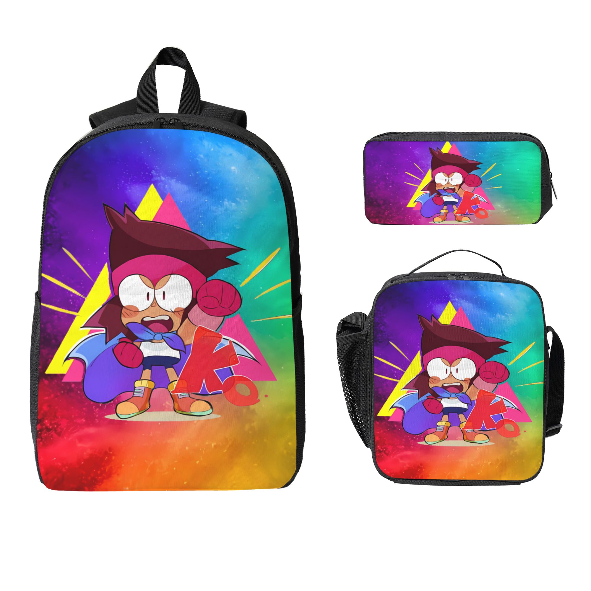 OK K.O.! Let'S Be Heroes 3 Piece Backpack Set With Lunch Bag Pencil ...