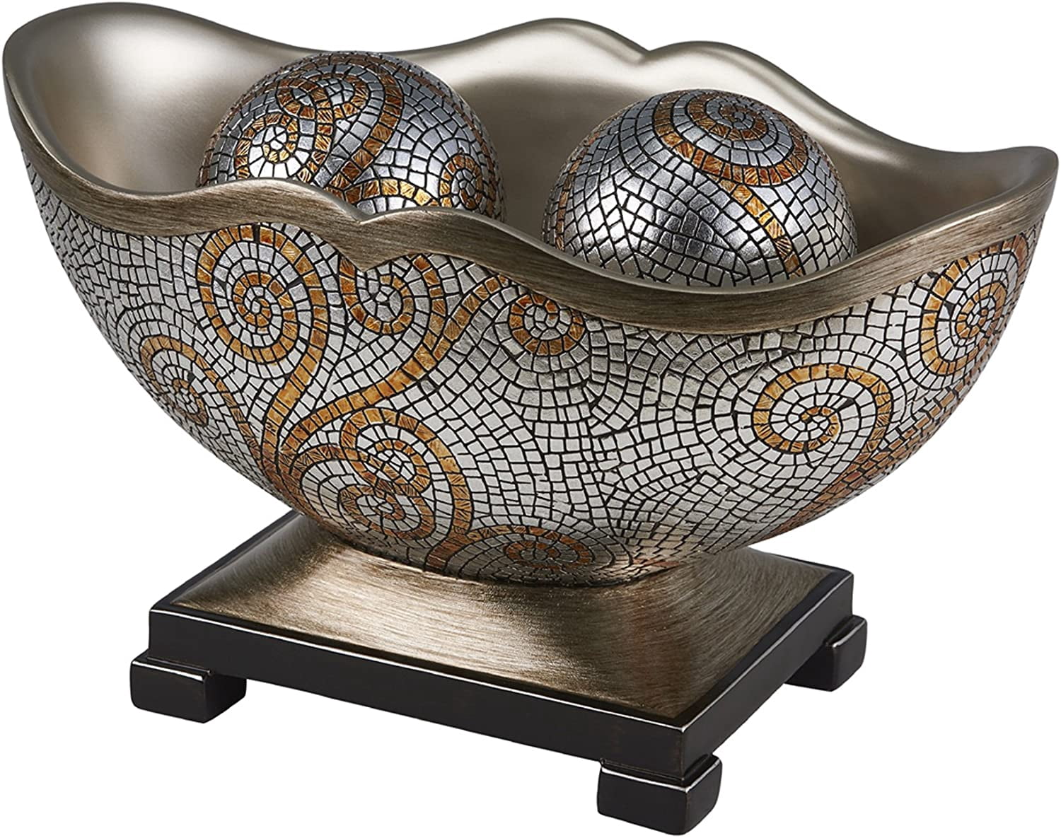 OK Lighting 8"H Theos Decorative Bowl with Spheres - Walmart.com