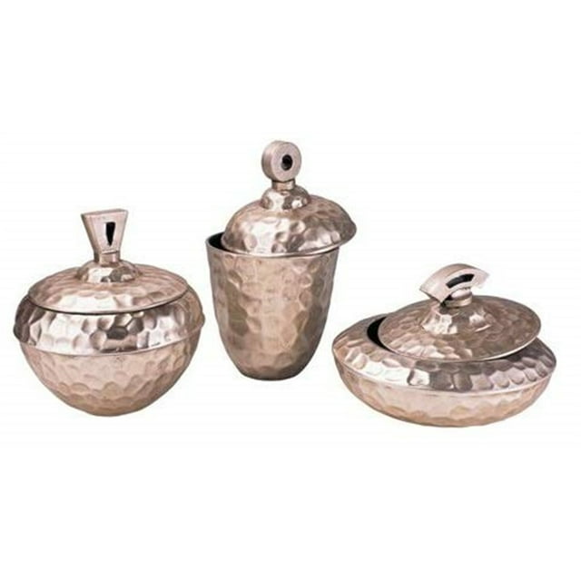 OK Lighting Kira Silver Trinket Boxes, Set Of 3 - Walmart.com