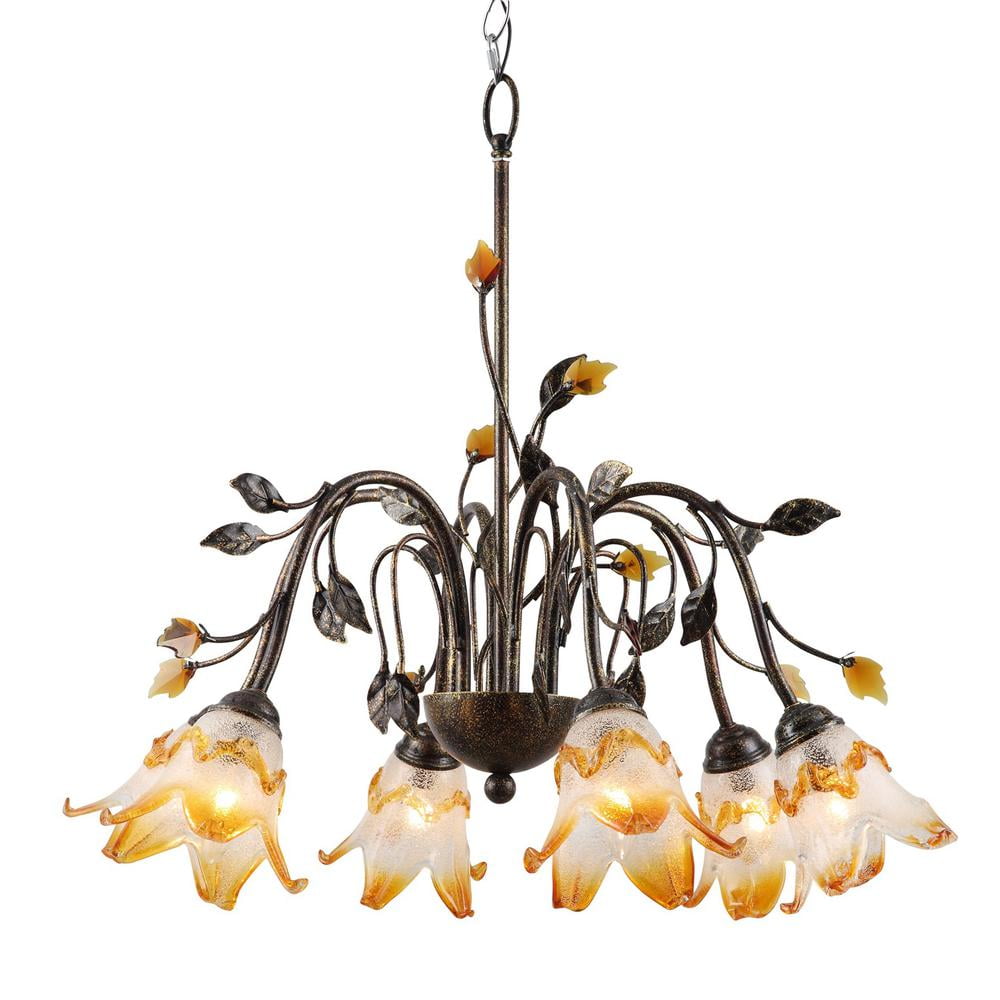 OK Lighting Windance Floral Ceiling Lamp - Walmart.com