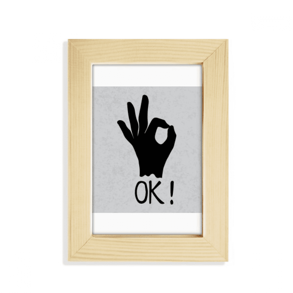 OK Outline Personalized Gesture Desktop Display Photo Frame Picture Art ...