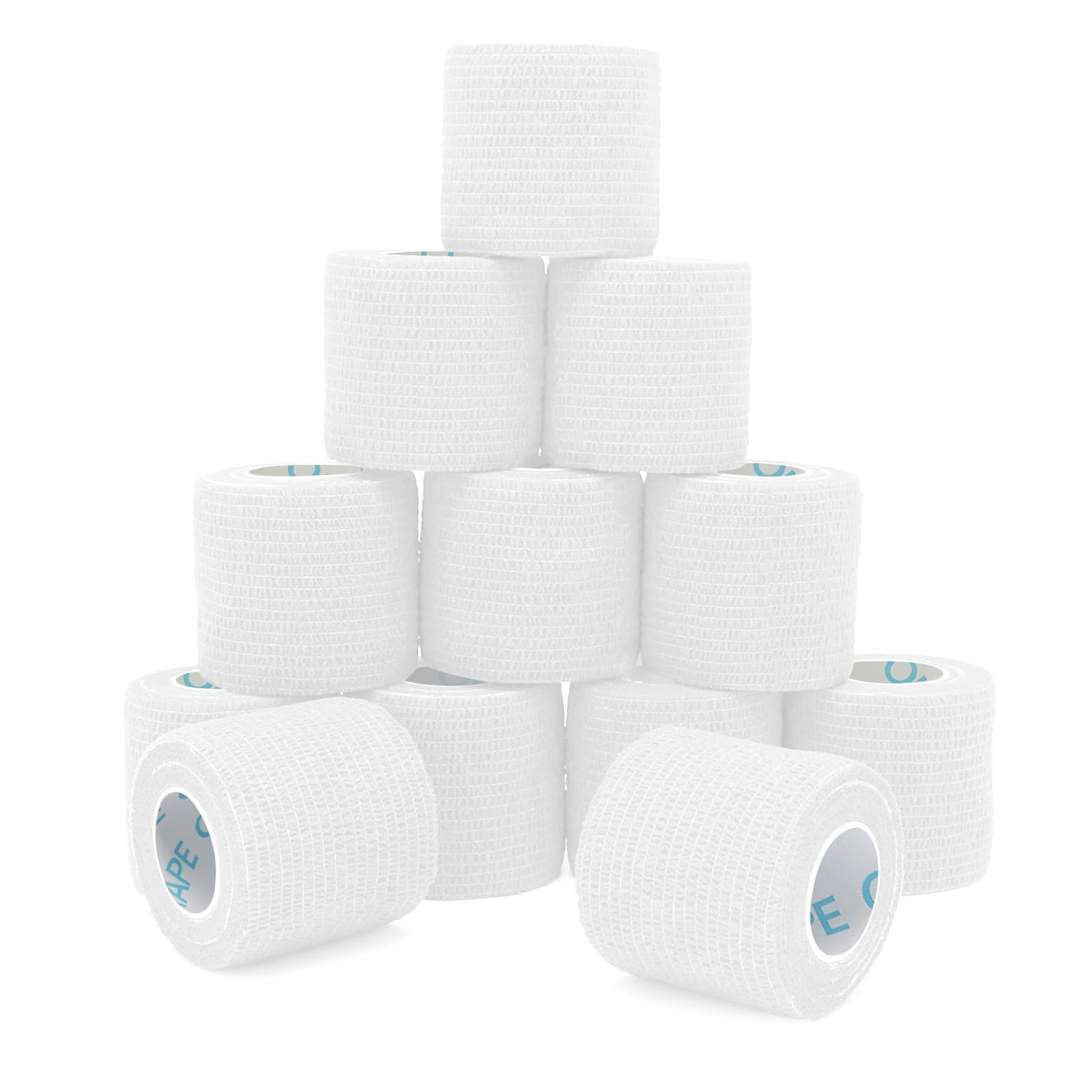 OK TAPE 12 Rolls Self Adhesive Bandage Wrap, Elastic Athletic Tape ...