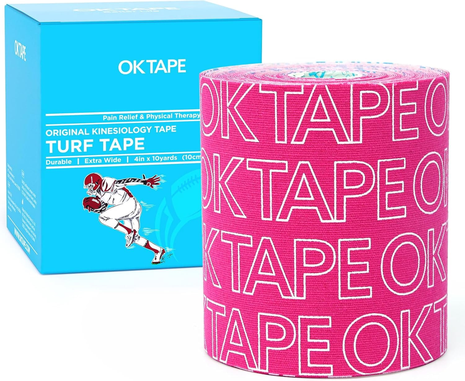 OK TAPE Turf Tape Football, Extra Wide Kinesiology Tape, Protects Arm ...