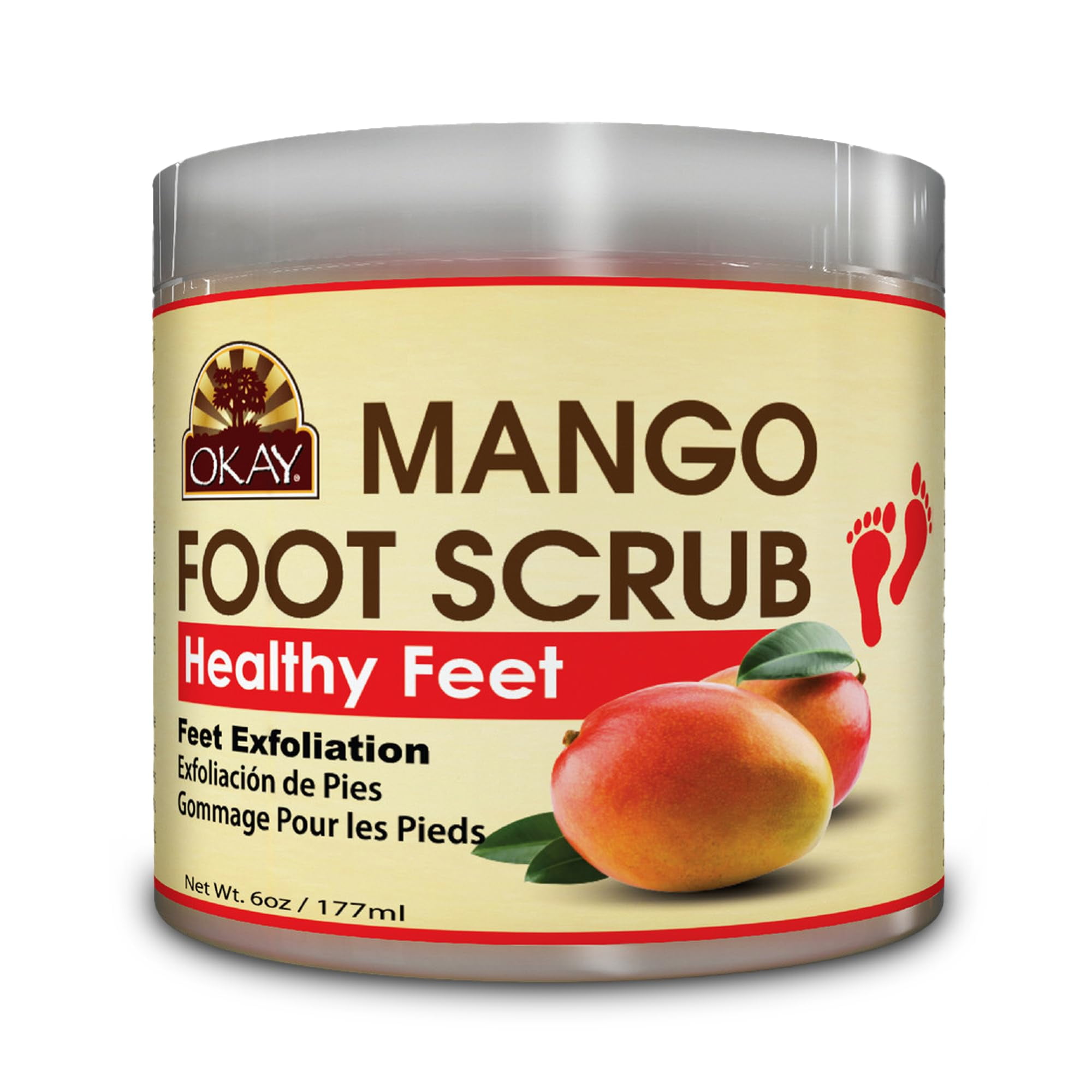 OKAY **ALL NATURAL** Mango Butter Foot Scrub 6oz / 177ml - Walmart ...