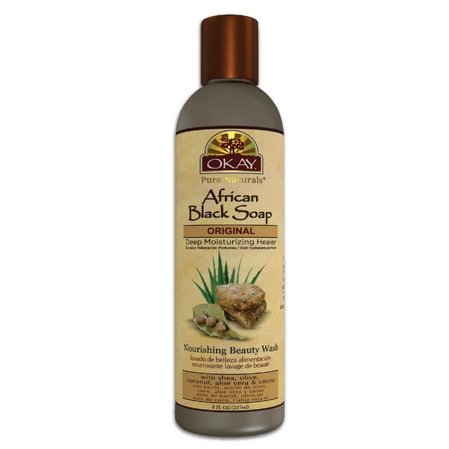 OKAY African Black Soap Liquid 8 Oz.,Pack of 12 - Walmart.com