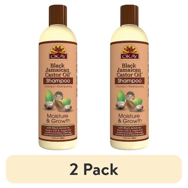 (2 pack) Okay Pure Naturals Black Jamaican Castor Oil Moisture Growth ...