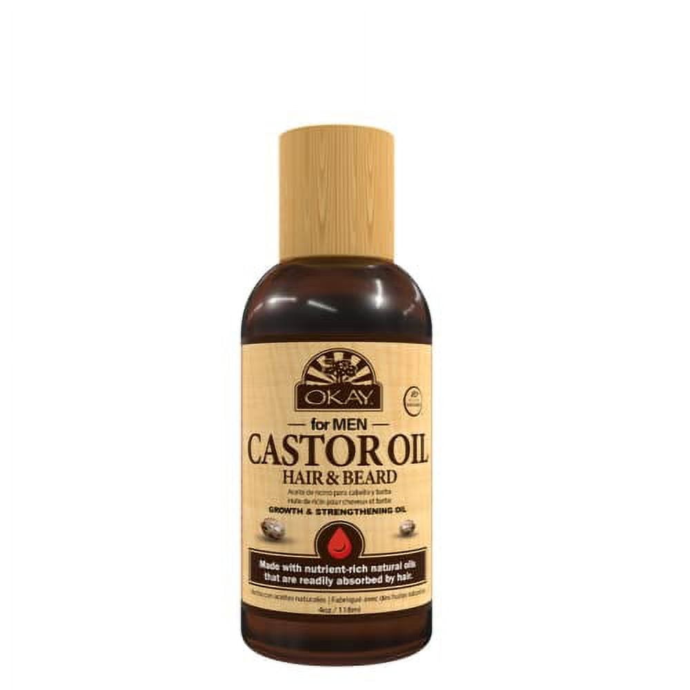 OKAY | Men's Castor Oil Beard and Hair Growth Oil | For All Hair Types ...