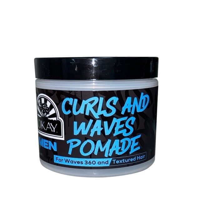 OKAY Men's Curl and Wave Pomade, Strong Hold and Shine Hair Pomade for ...
