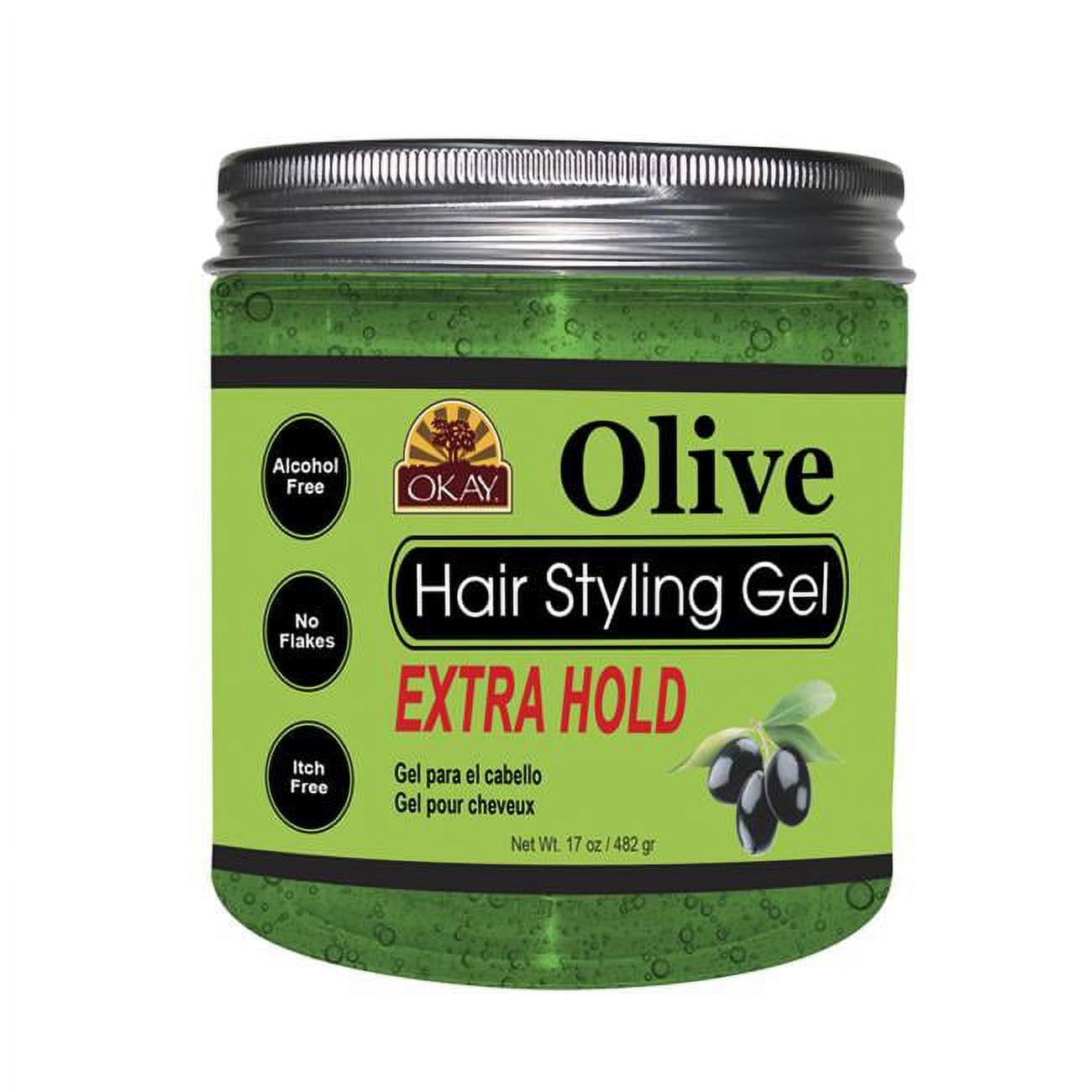 OKAY OLIVE HAIR STYLING GEL, EXTRA HOLD 17OZ - Walmart.com