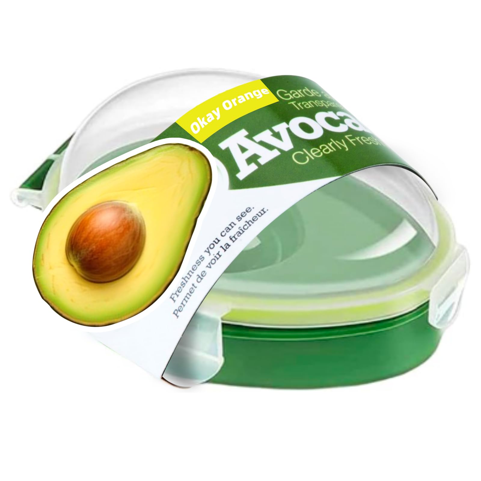 OKAY ORANGE Avocado Saver Holder Avocado Keeper Storage Container Food ...