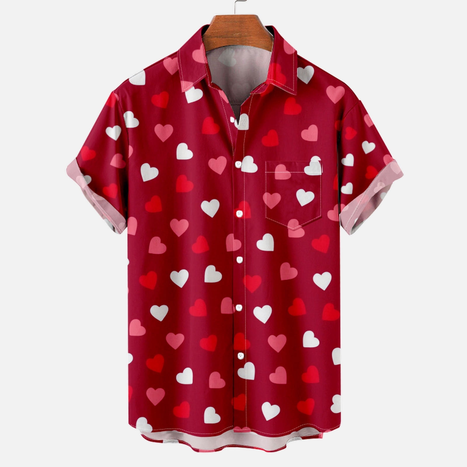OKBOP Mens Button Up Shirts,Graphic Prints Short Sleeve Family Beach ...