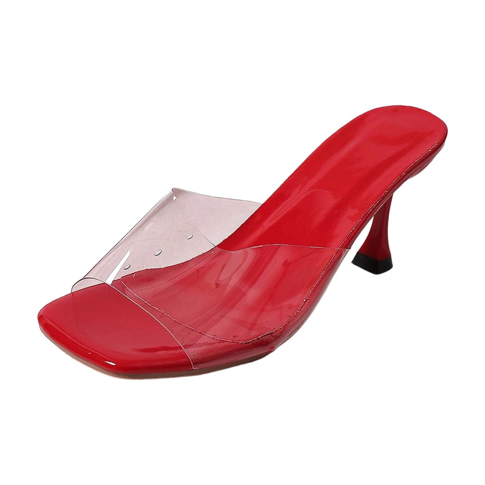 OKBOP T-Bar Slip-On Open Toe heels for women heeled High Arch Thin High ...
