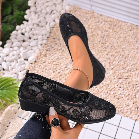 OKBOP Women Closed Toe Wedge Slip On Slide Sandals Medium Arch Support ...