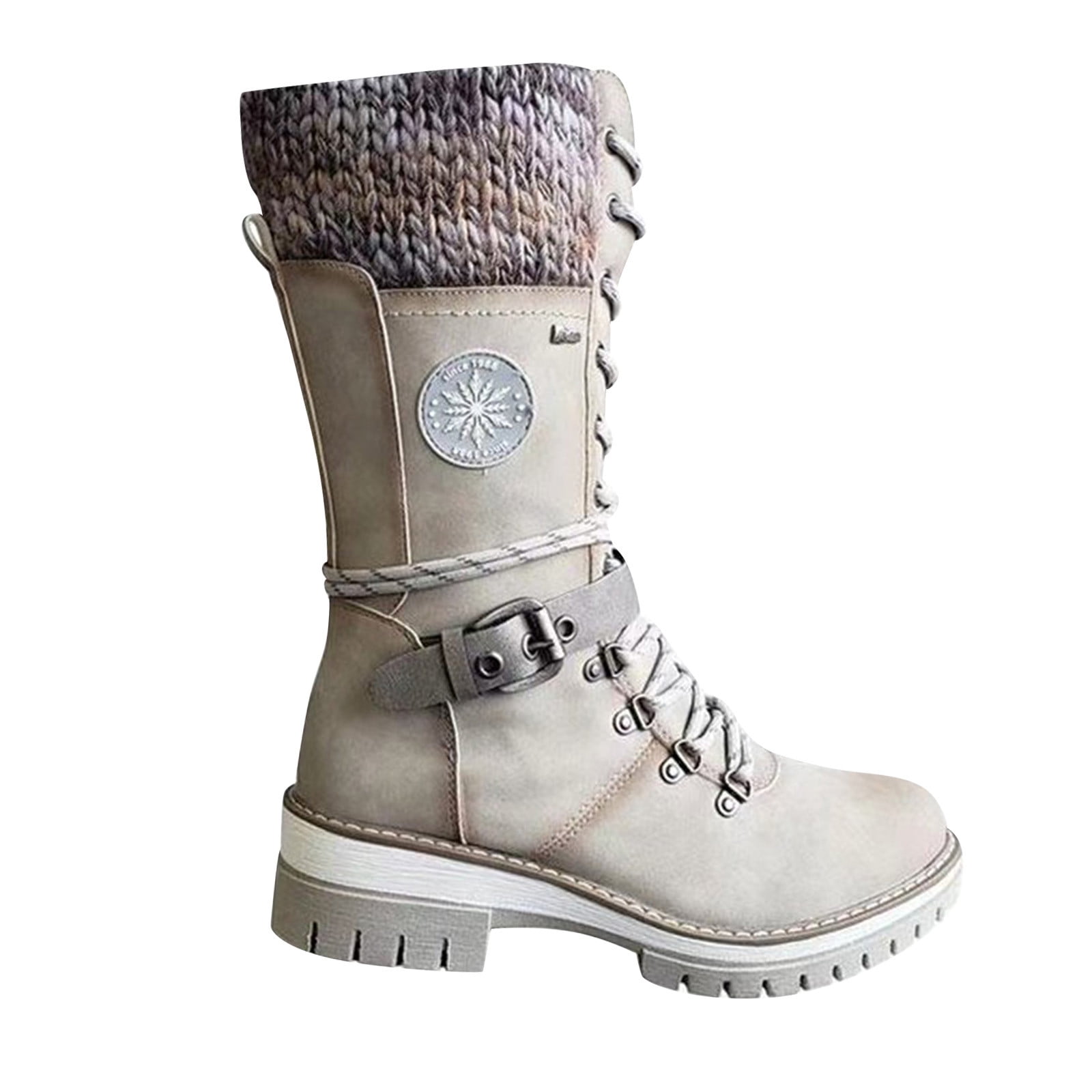 OKBOP Womens Heeled Mid-Calf Boots-Christmas Heeled Boots for Women ...