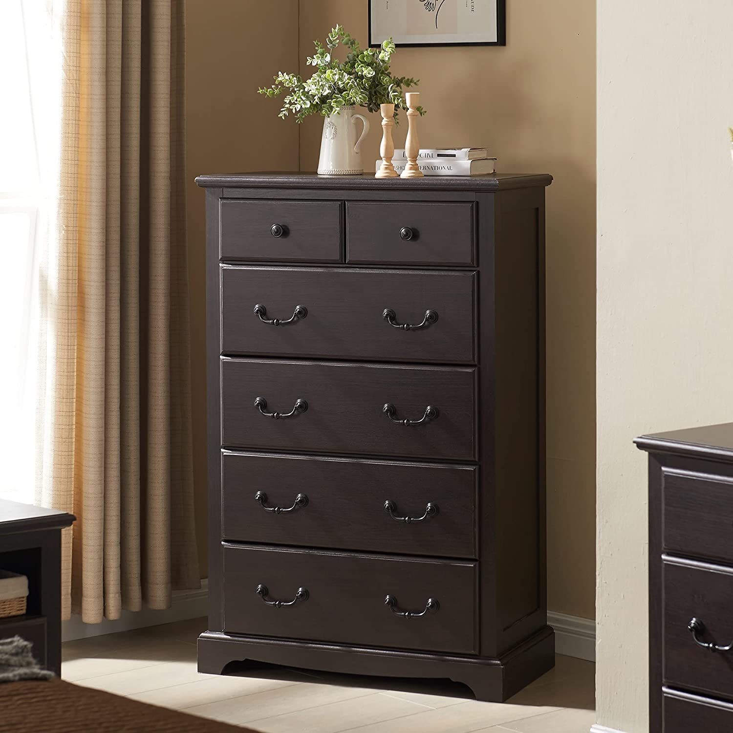 Prepac Astrid 6-Drawer Tall Chest, Rich Espresso Wood - Walmart.com