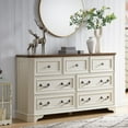OKD Farmhouse 7 Drawers Dresser Chests for Bedroom, 54" Wide Wood ...