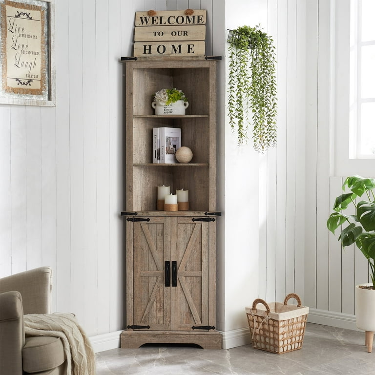 rustic corner unit