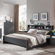 BELLEZE Upholstered Wall Mounted Black Bed Backboard Fits a Twin ...