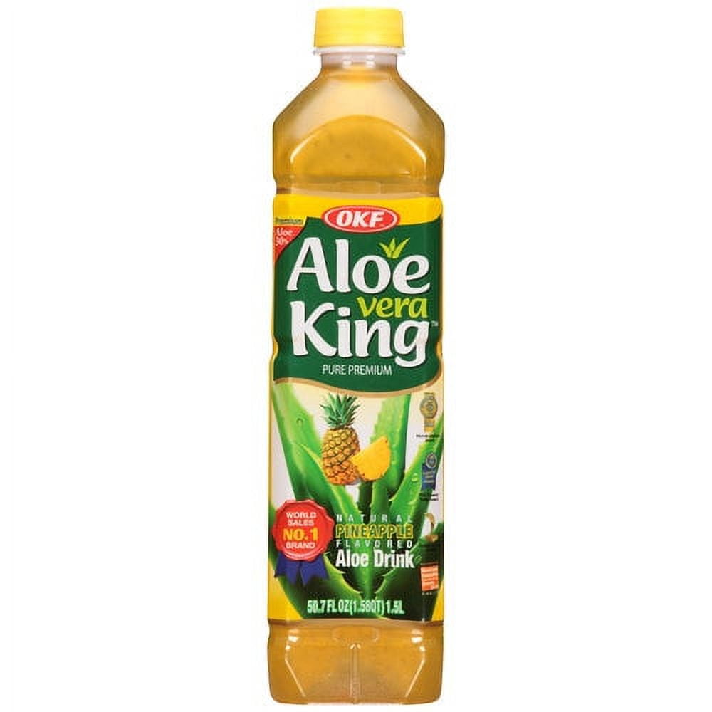 OKF Aloe Vera King Natural Pineapple Flavored Aloe Drink, 50.7 fl oz ...