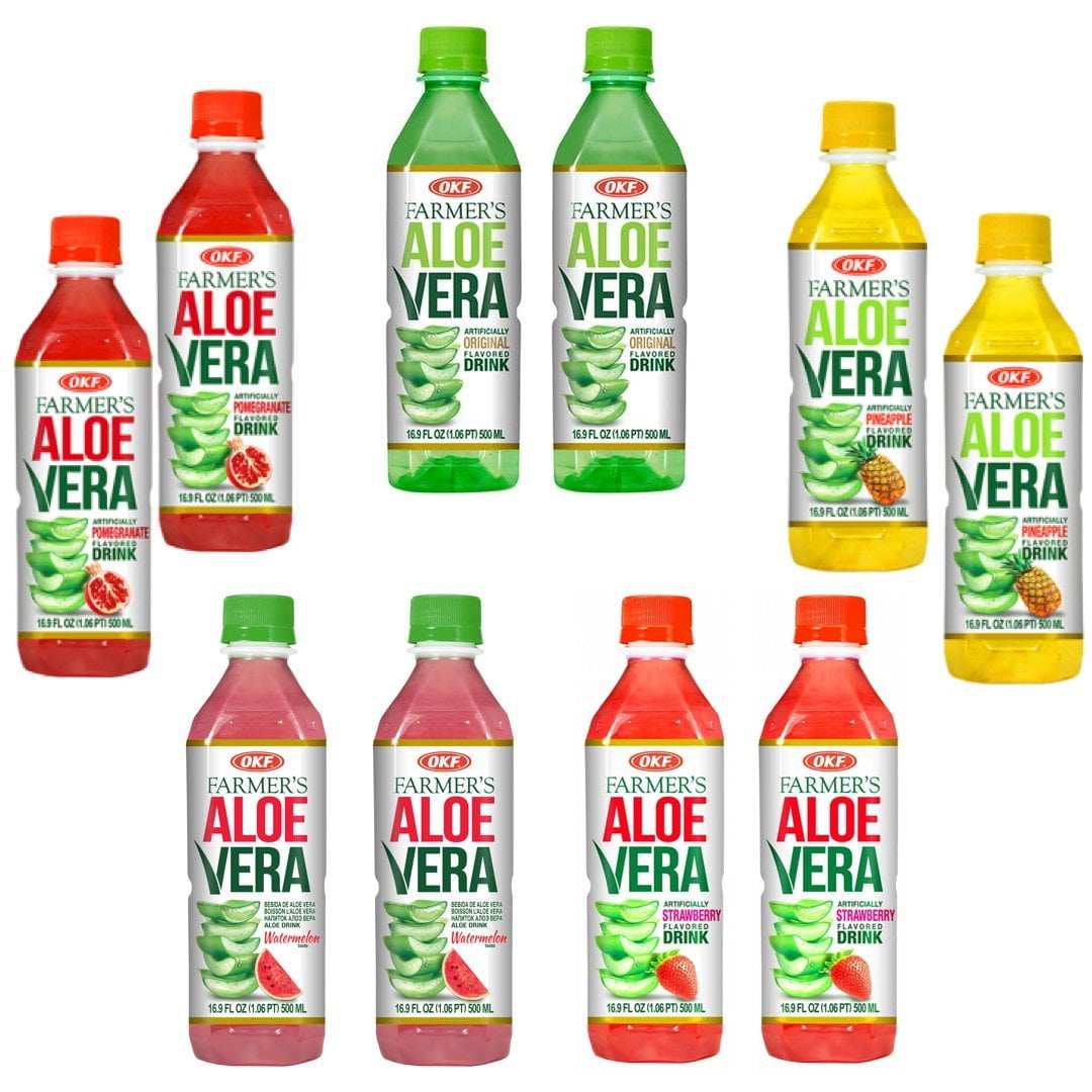 OKF Farmer's Aloe Vera Drink Flavored Variety Pack - Original ...