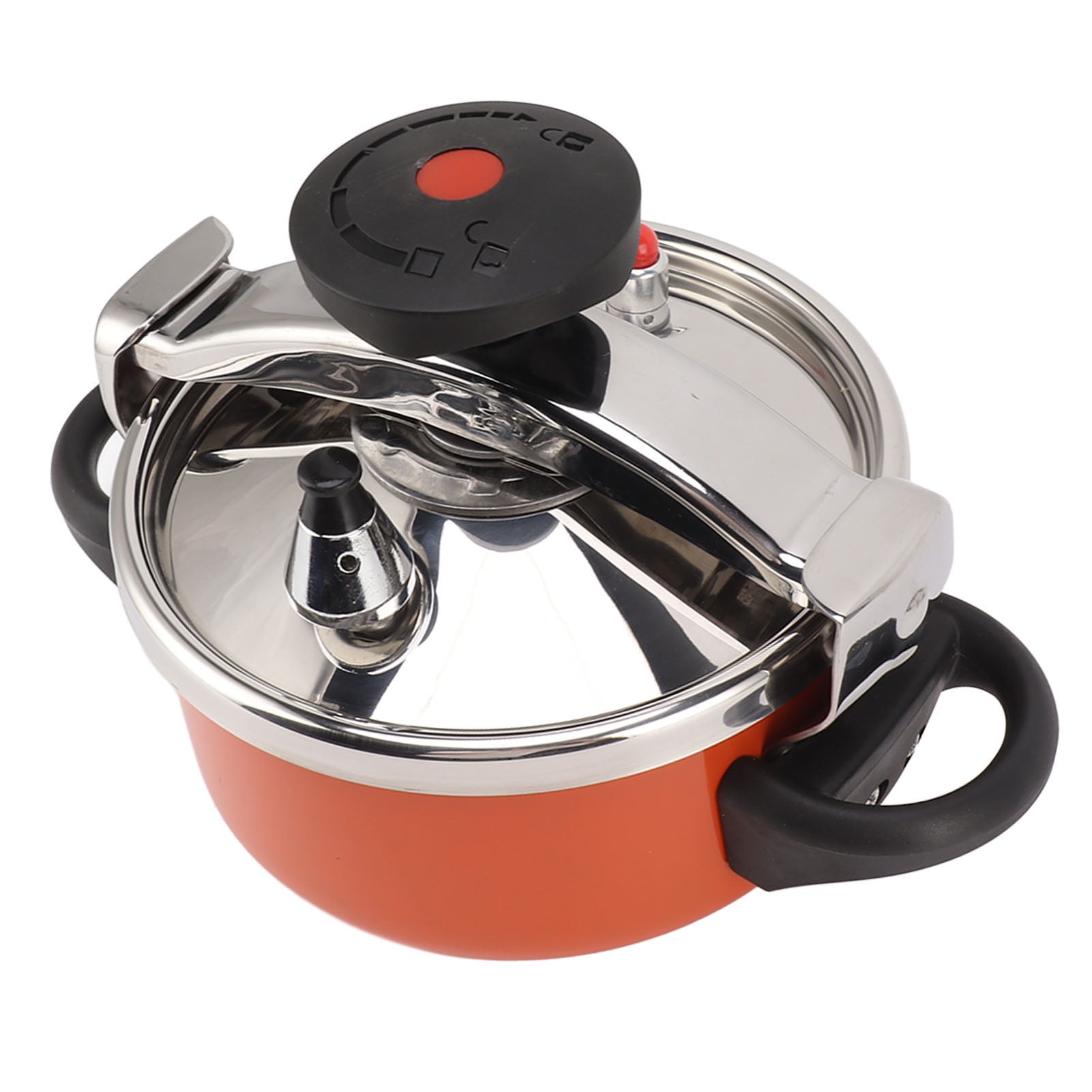 OKJHFD 2L Stainless Steel Mini Pressure Cooker Canner Double Bottom ...