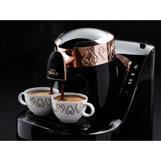 OKKA Turkish Greek Coffee Machine, 110 Volt (USA & Canada) - Black/Gold ...
