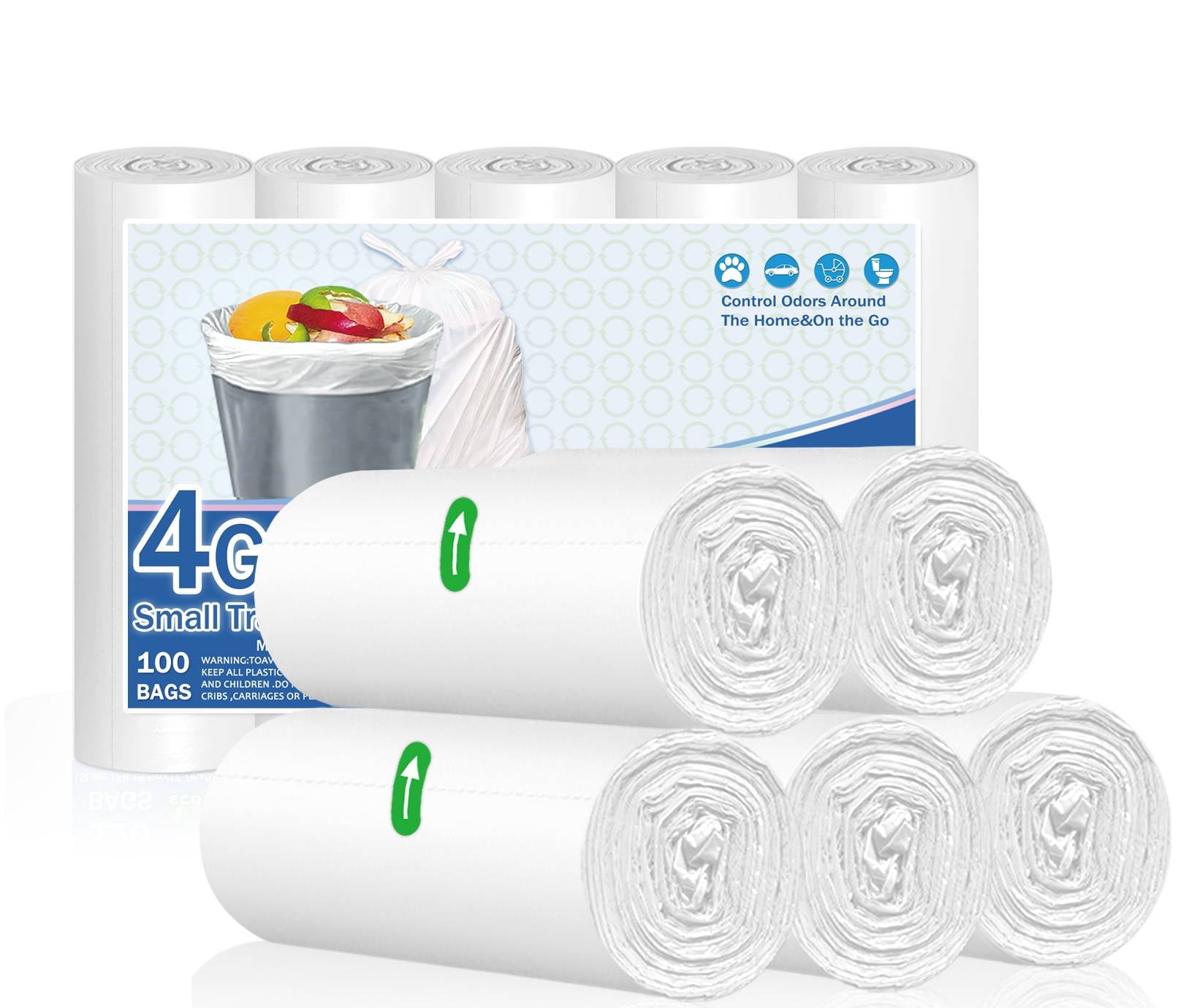 OKKEAI 15 Liter Garbage Bags , 100 per pack , for Bathroom Office ...