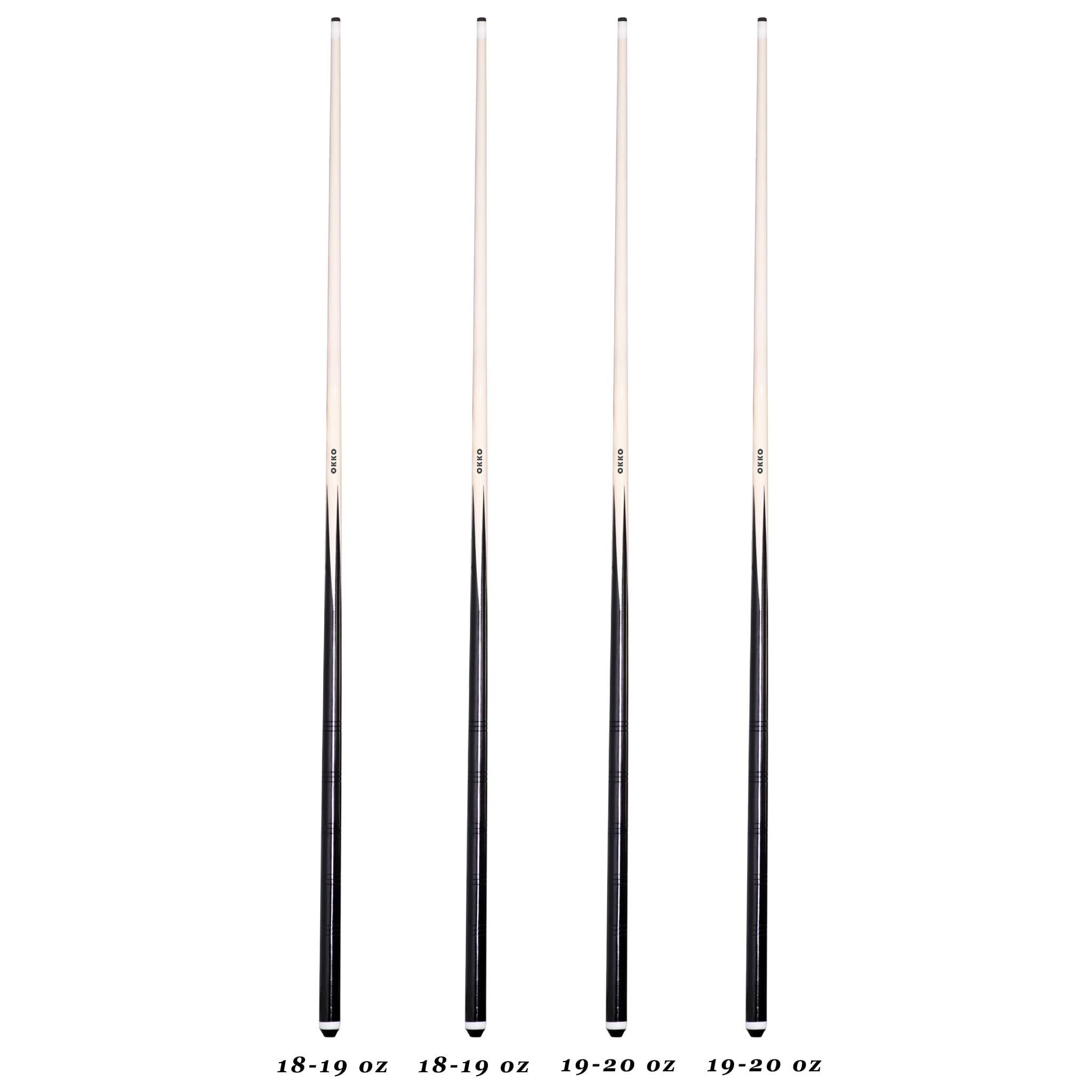 OKKO 1-Piece Pool Billiard House Bar Cue Sticks 57”, Glue-On Tip, Pack ...