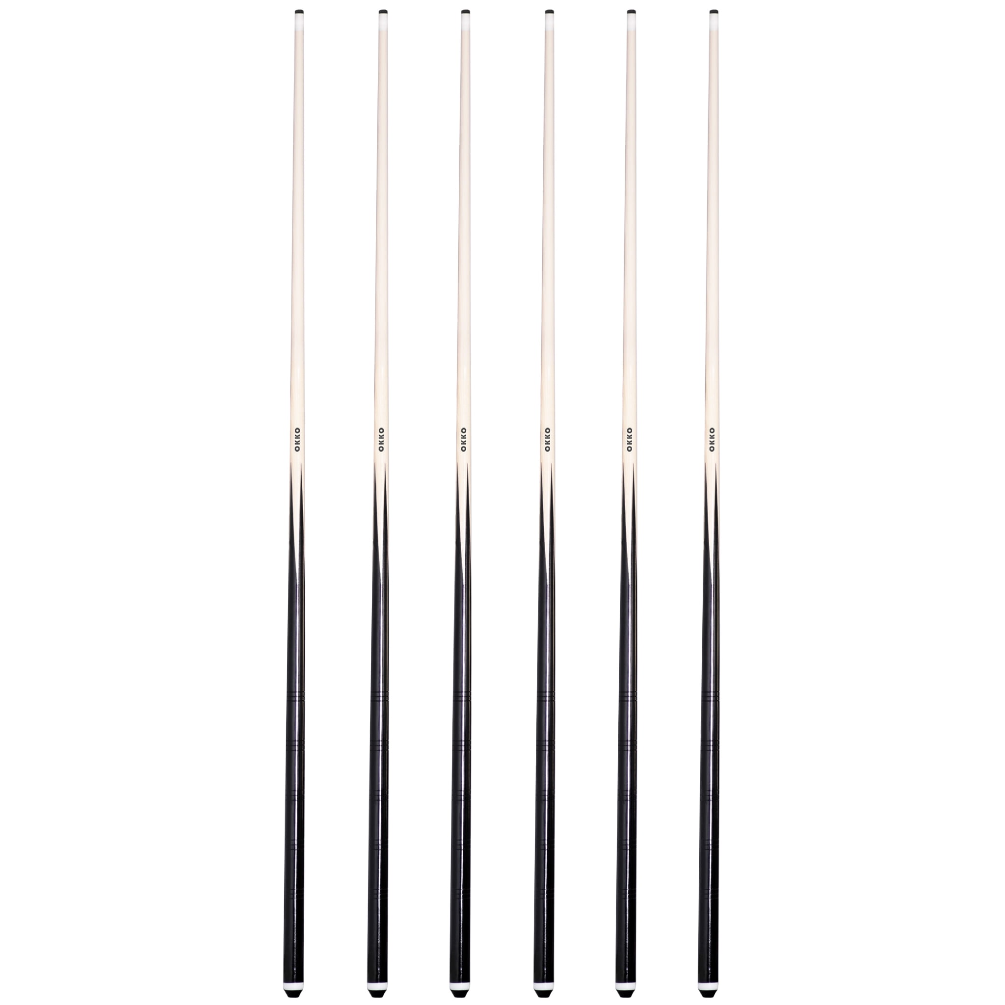 OKKO 1-Piece Pool Billiard House Bar Cue Sticks 57”, Glue-On Tip, Pack ...