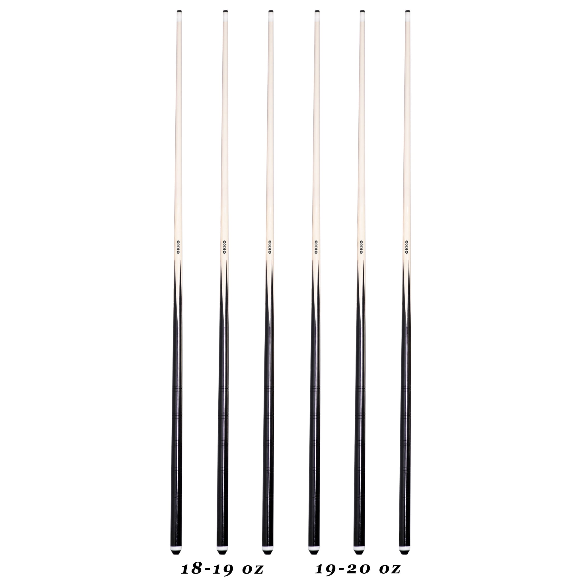 OKKO 1-Piece Pool Billiard House Bar Cue Sticks 57”, Glue-On Tip, Pack ...