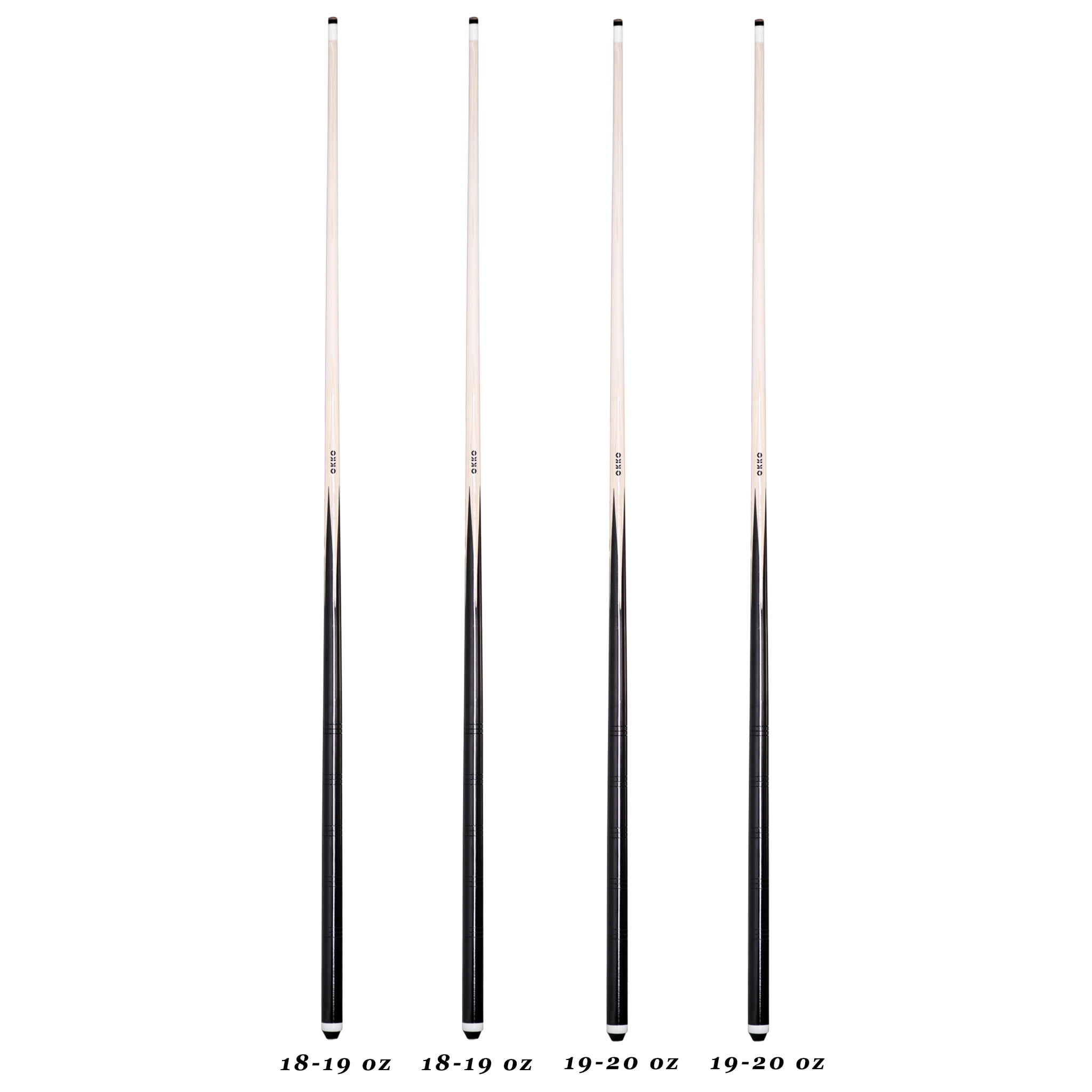 OKKO 1-Piece Pool Billiard House Bar Cue Sticks 57”, Screw-On Tip, Pack ...