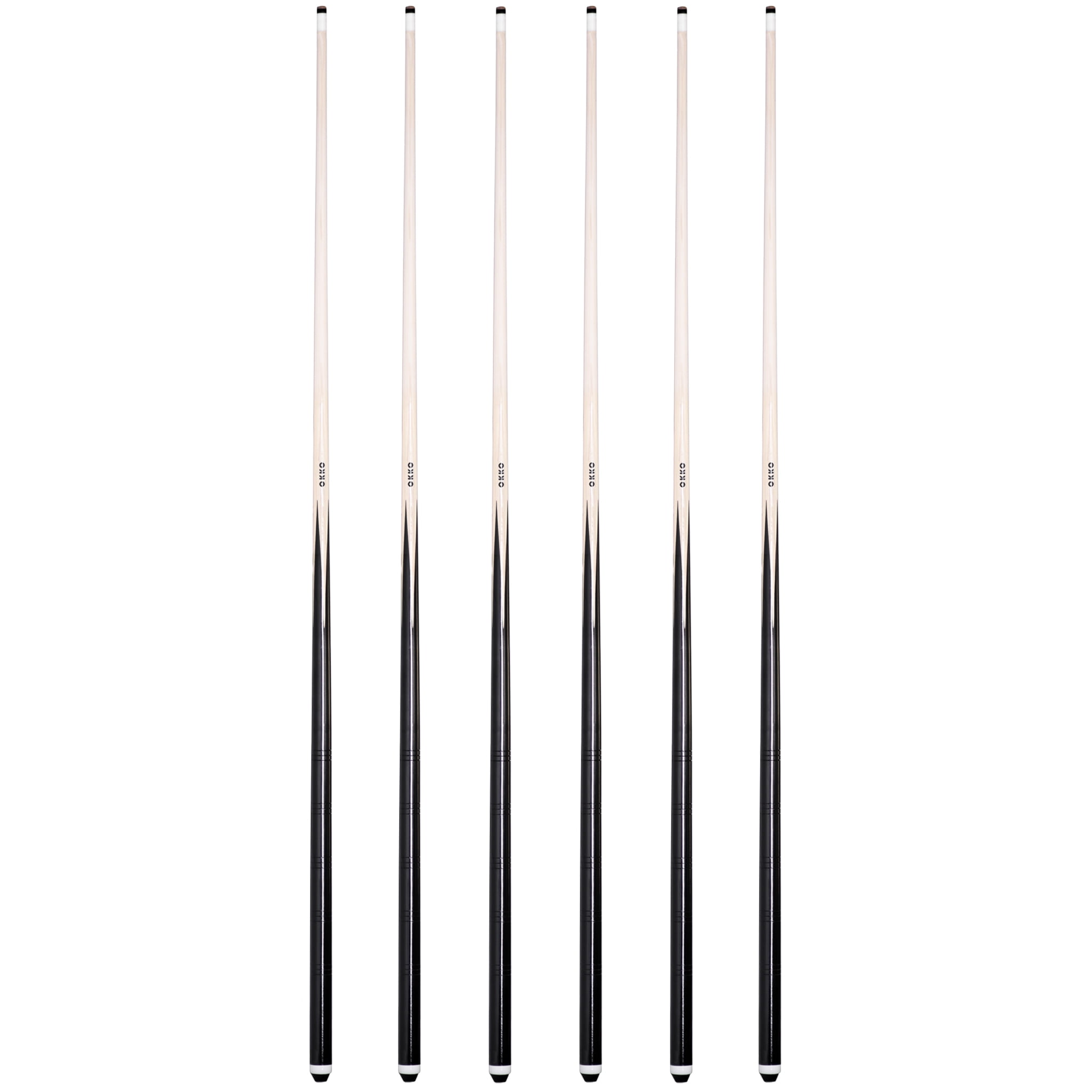 OKKO 1-Piece Pool Billiard House Bar Cue Sticks 57”, Screw-On Tip, Pack ...