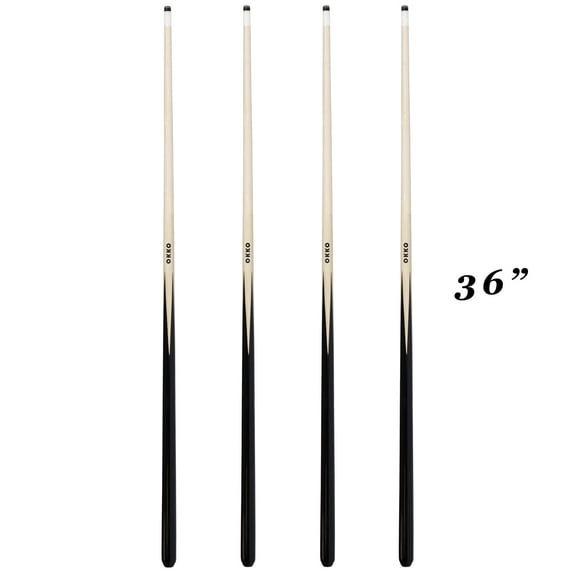 OKKO 1-Piece Pool Billiard House Bar Short Cue Sticks 36”, Screw-On Tip ...