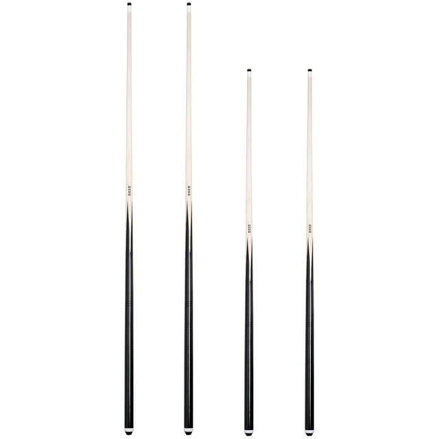 OKKO 1-Piece Pool Billiard House Cue Sticks, Screw-On Tip, Pack of 4: 2 ...