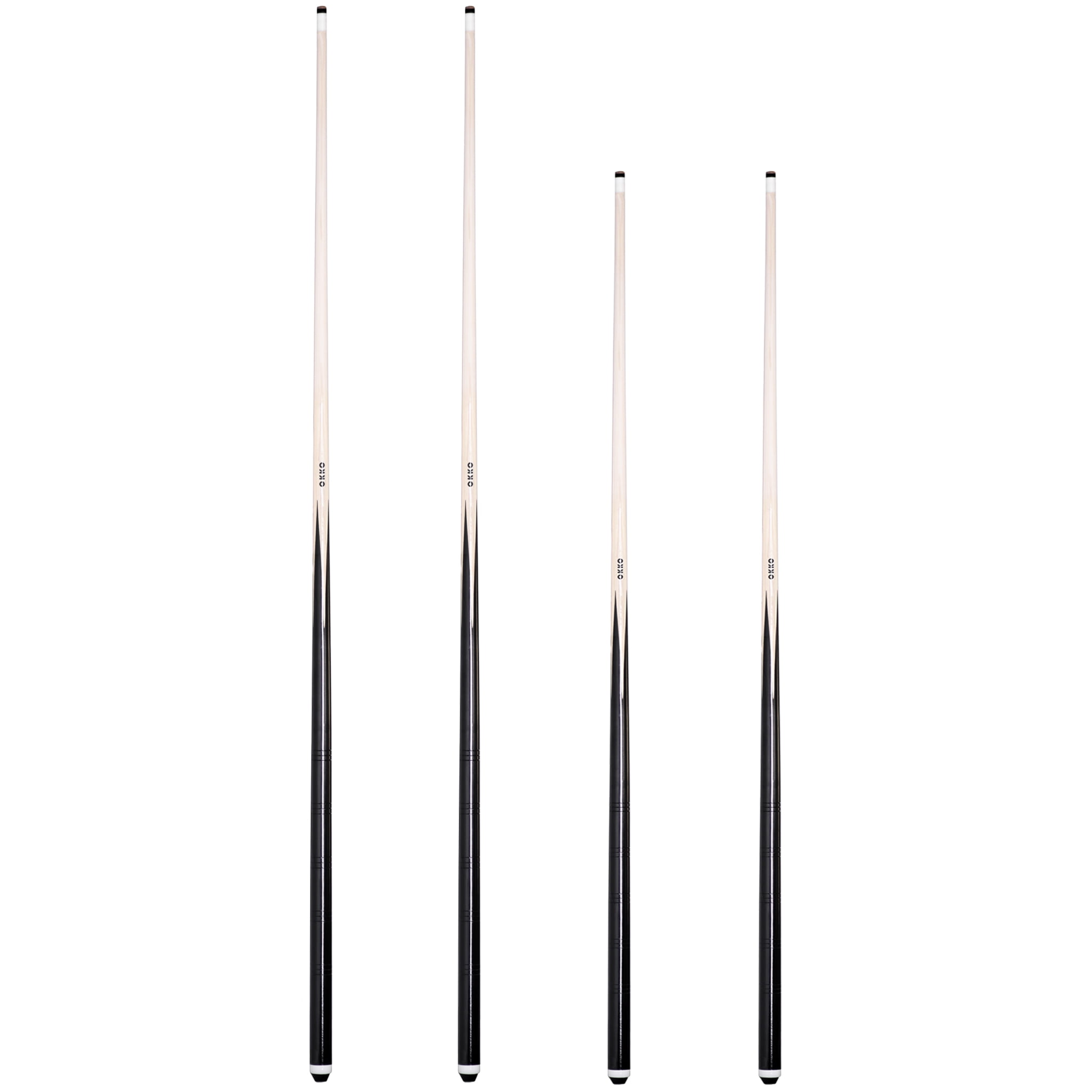 OKKO 1-Piece Pool Billiard House Cue Sticks, Screw-On Tip, Pack of 4: 2 ...