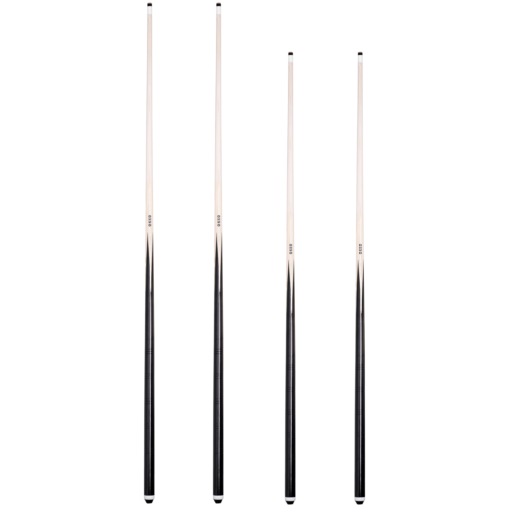 OKKO 1-Piece Pool Billiard House Cue Sticks, Screw-On Tip, Pack of 4: 2 ...