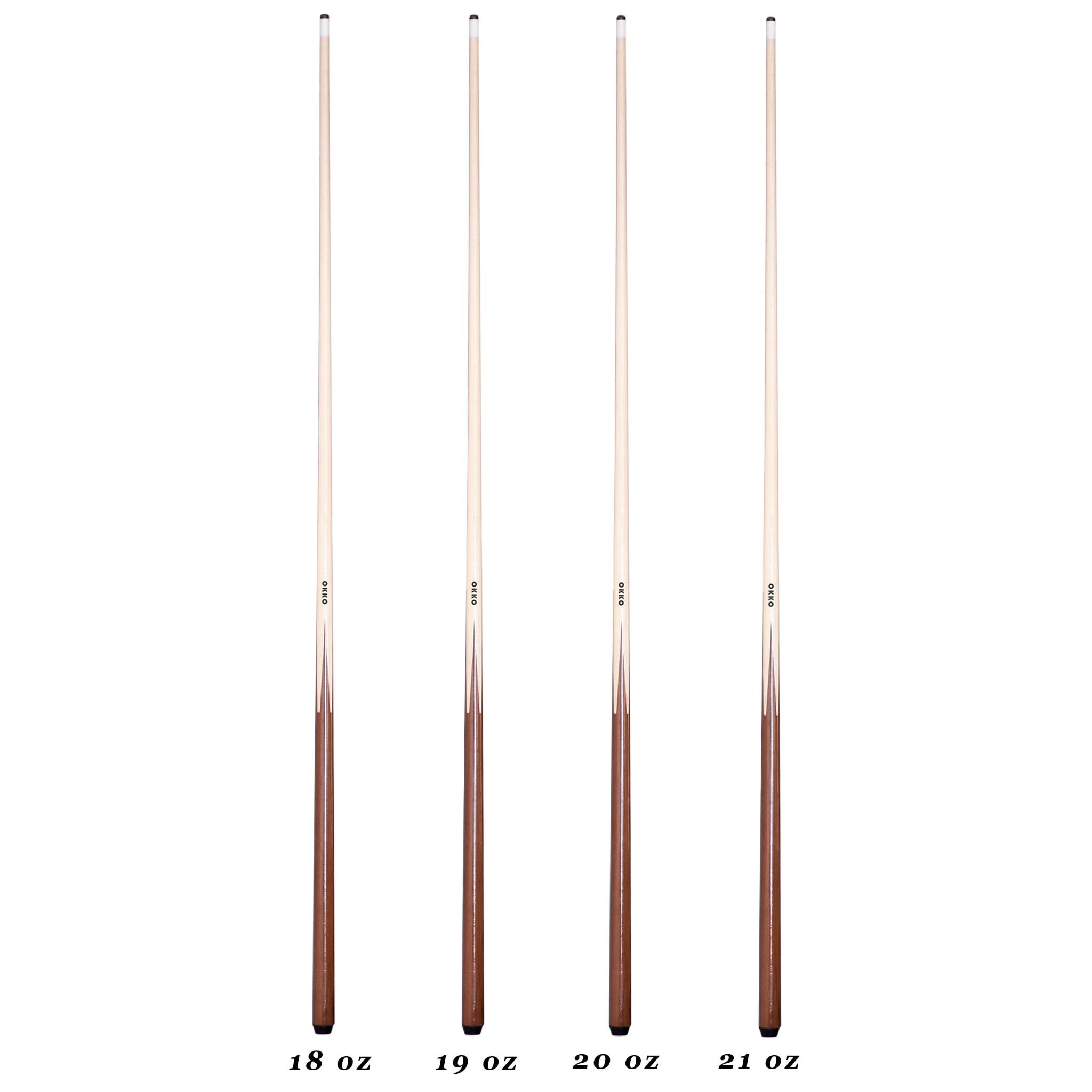 OKKO 1 pc Commercial Pool Billiard Maple Cue Sticks 57”, Glue-On Tip ...