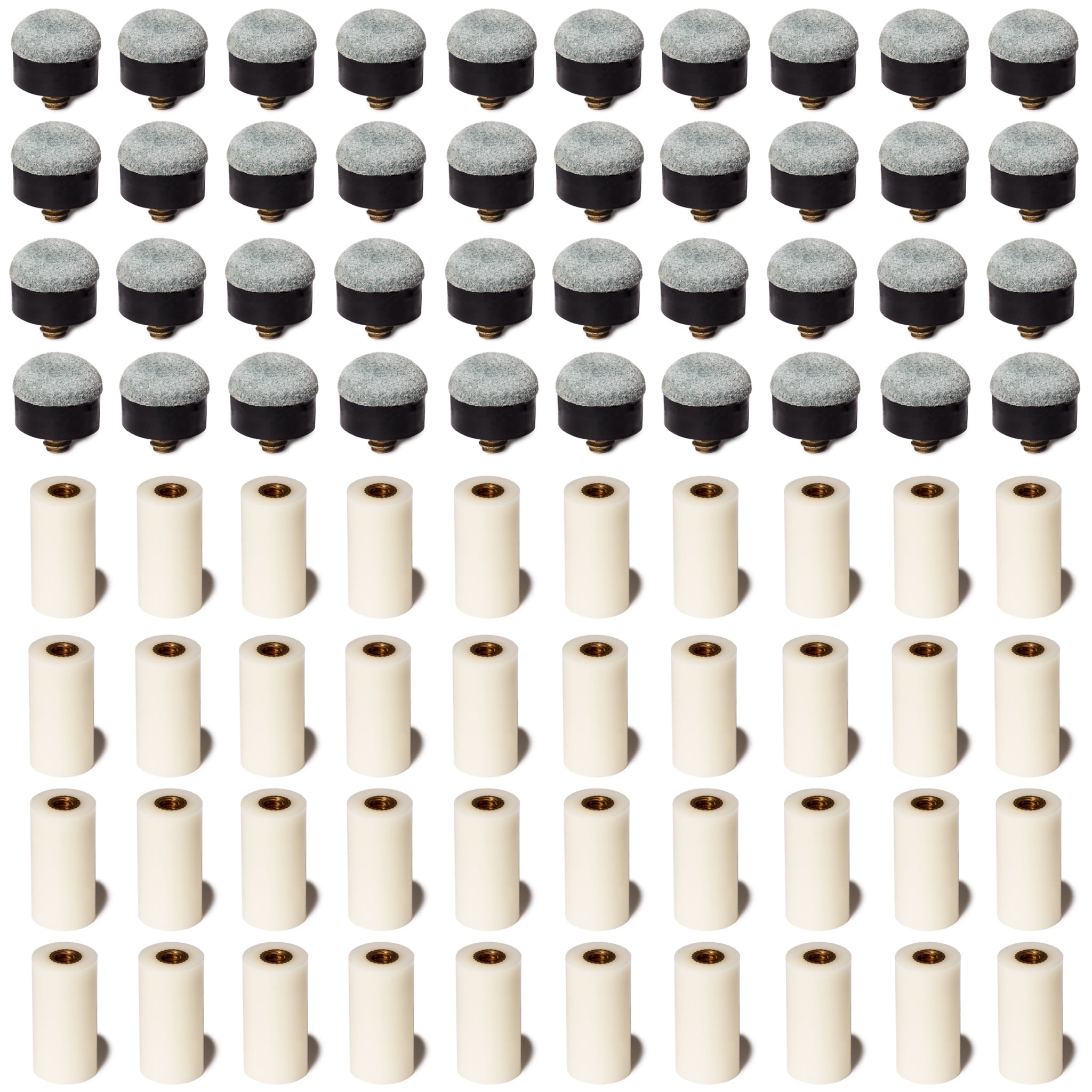 OKKO Billiard Pool Cue Ferrules and Screw-On Tips Soft, Set of 40 (13 mm) - Walmart.com